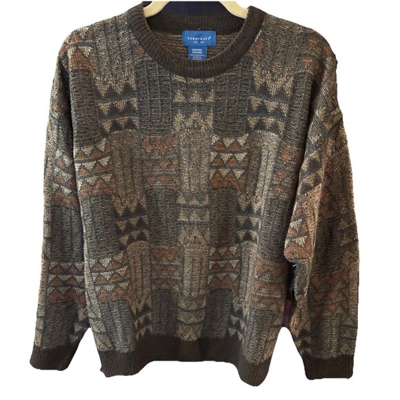 Towncraft | Sweaters | Vintage Towncraft Mens Pullover Sweater Brown ...